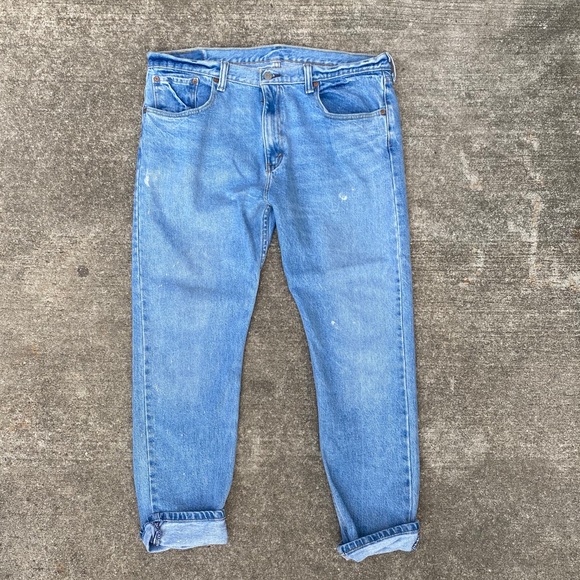 Levi's | Jeans | Faded White Washed Blue Jeans W Paint Splatter | Poshmark